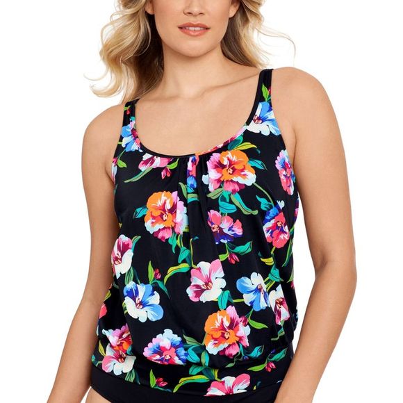 Swim Solutions | Tops | Swim Solutions Womens Underwire Blouson Tankini ...